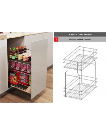 Kitchen storage / Base cabinets / Pull Out Kitchen Basket Storage Self ...