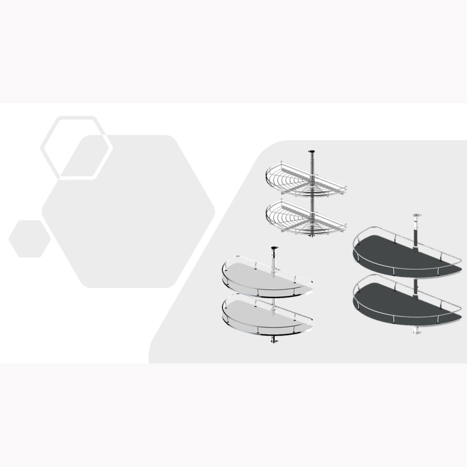 Kitchen storage / Corner cabinets / Half Carousel - Kitchen Storage ...